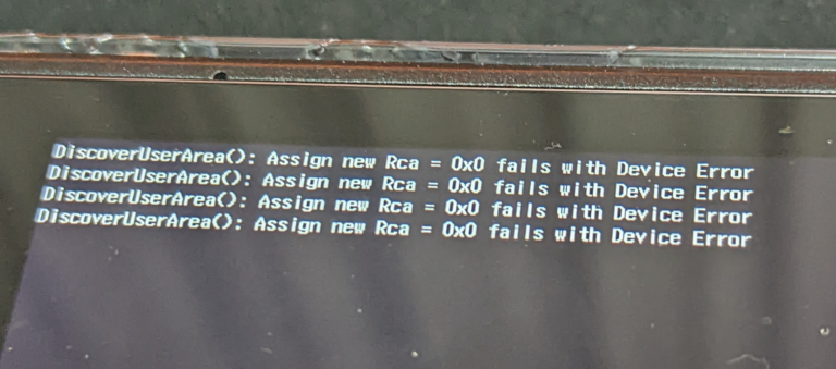 SteamDeck起動時に、DiscoverUserArea(): Assign new Rca = 0x0 fails with Device Error のエラーが出る | 犬も歩けば ...